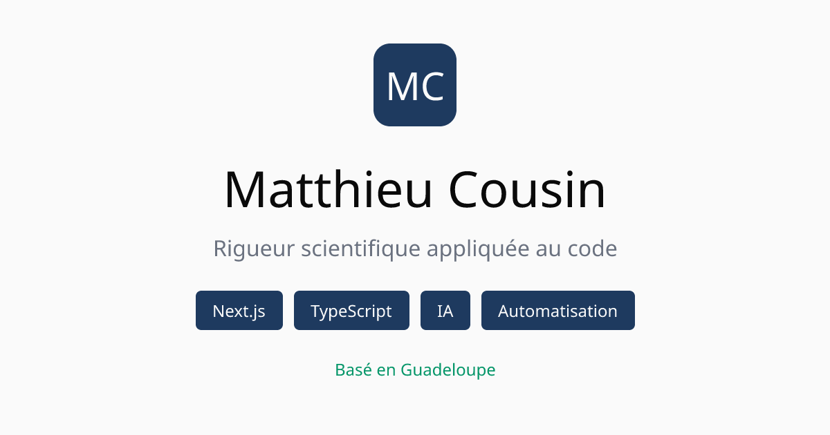 Matthieu Cousin | Développeur